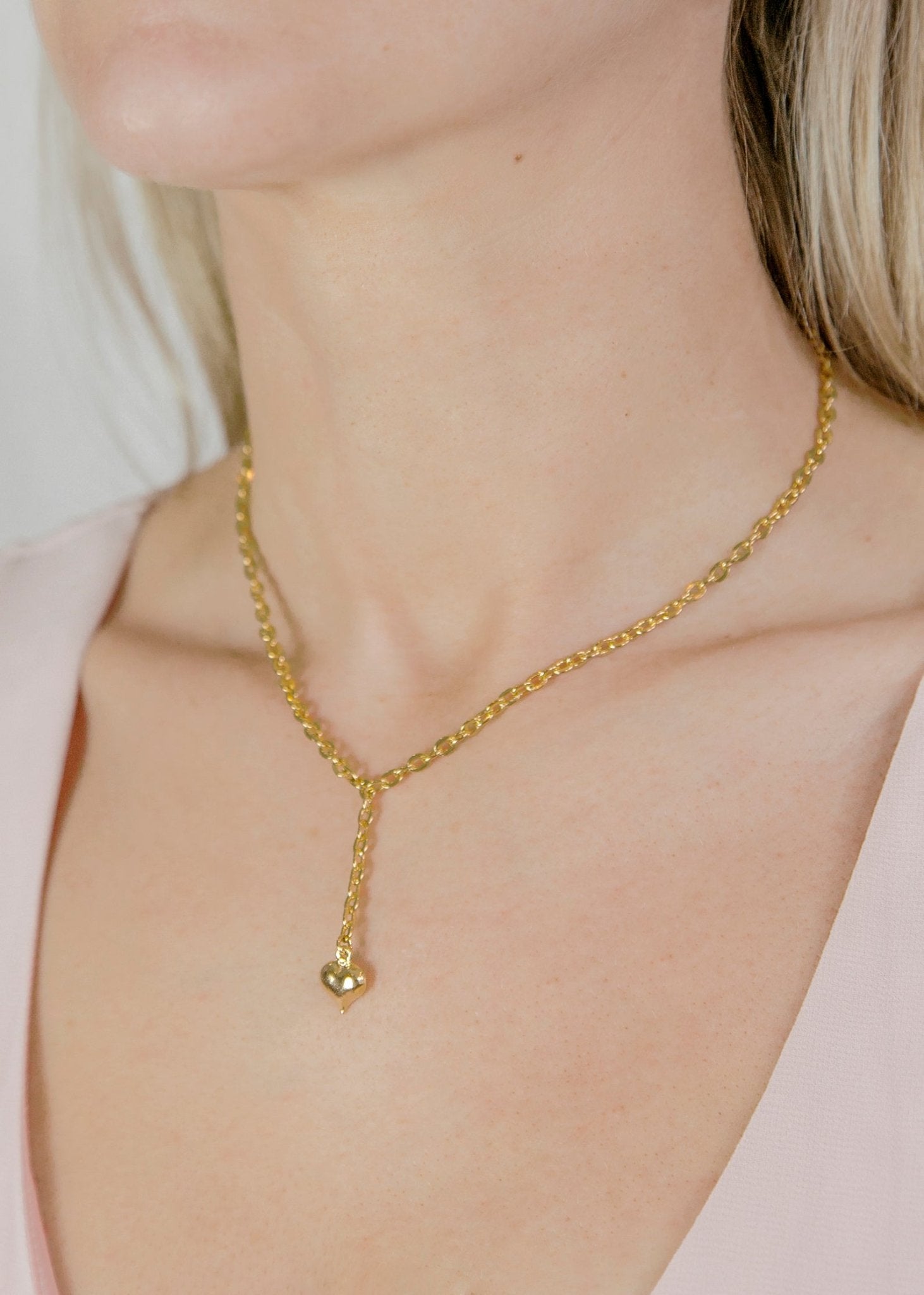 Drop Down Heart Detail Necklace – Maids to Measure